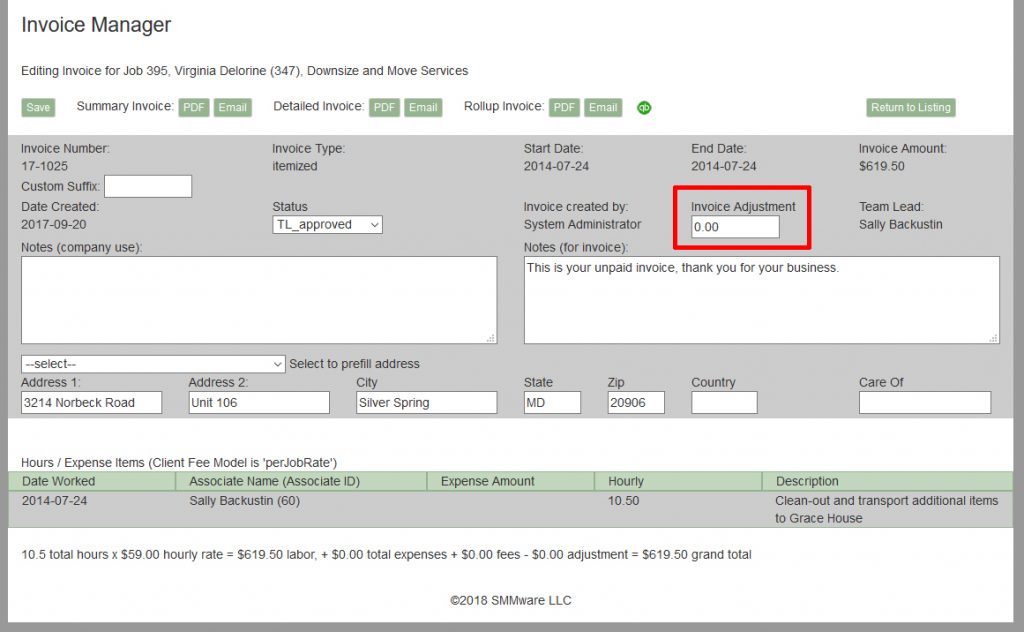 11) Invoice Manager – SMMware